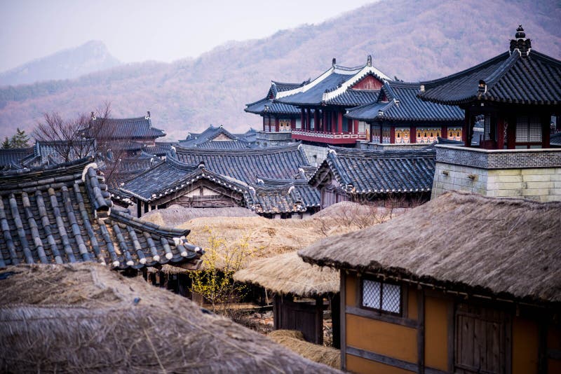 Roof of Korean Style Castle Stock Photo - Image of korea, wood: 34781712