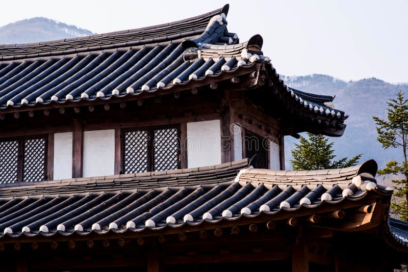 Korean style castle stock image. Image of history, palace - 34782029