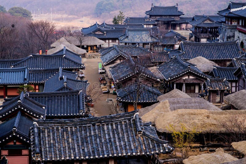 Roof of Korean Style Castle Stock Photo - Image of korea, wood: 34781712