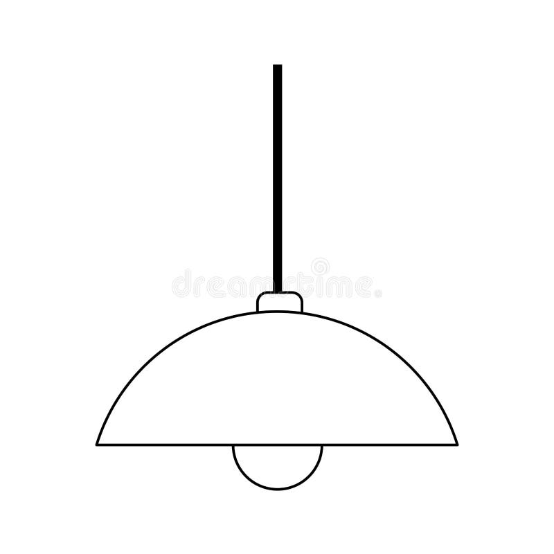Roof Lamp Icon, Flat Design Stock Vector - Illustration of roof, modern ...