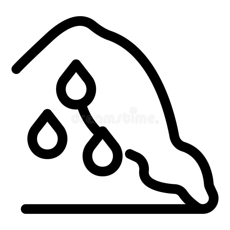 Roof Leaking Water Causing Damage Home Repair Concept Icon Stock Vector ...