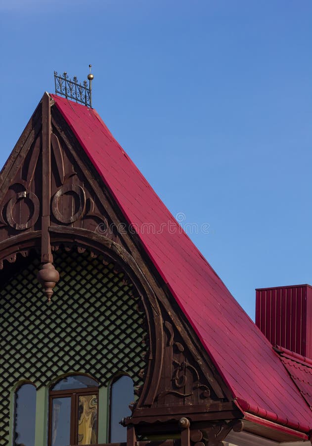 Roof Metal Sheets. Modern Types of Roofing Materials Stock Photo ...