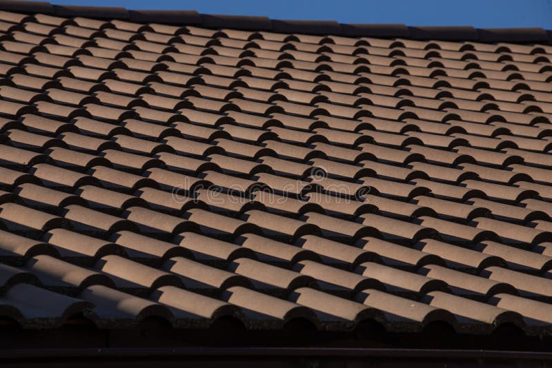 Roof Metal Sheets. Modern Types of Roofing Materials Stock Image ...
