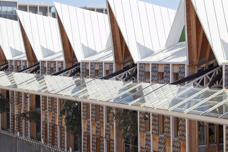 Roof of a modern building stock image. Image of steel - 247957277