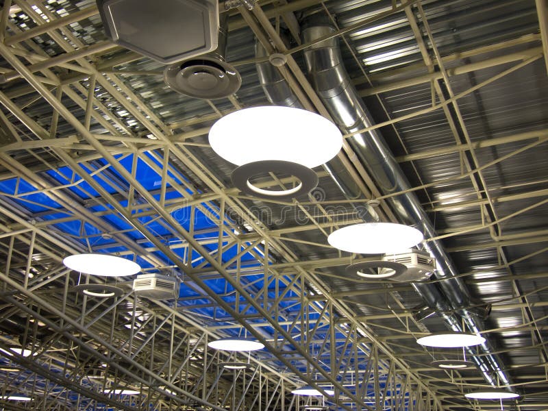 Ventilation System in a Modern Factory Stock Photo - Image of ...