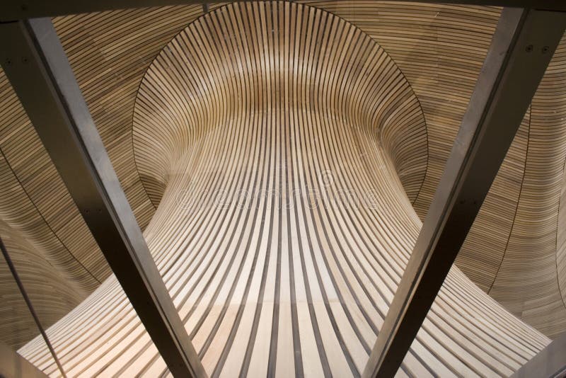 Roof of New Welsh Assembly Building. Stock Image - Image of politicians ...