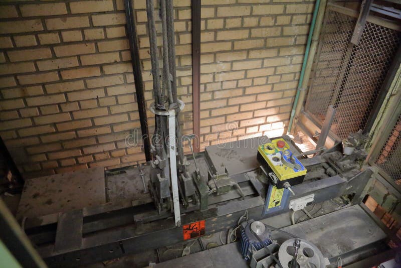 The Roof of the Passenger Elevator Stock Photo - Image of building ...