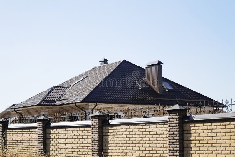 Roof and pipe stock image. Image of porches, stones, design - 26933009