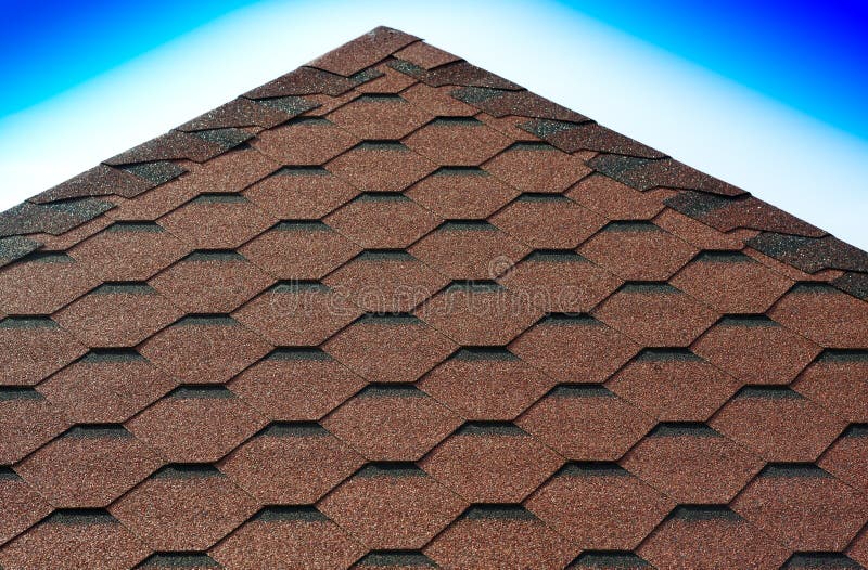 Pyramid of Tiles Roof. White Metallic Pyramid of Tiles Roof, Background ...