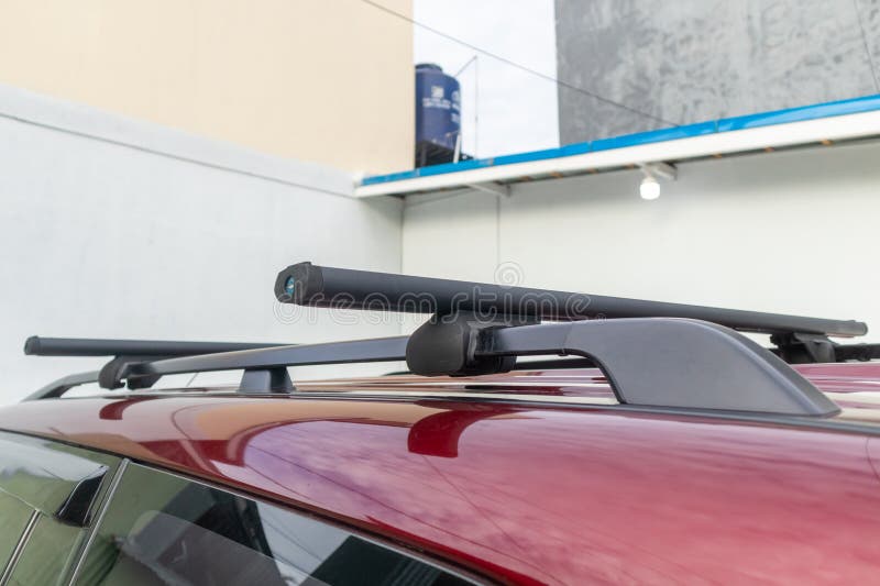 A Roof Rack on SUV Car. a Red Car Stock Photo - Image of tourism ...
