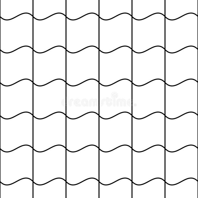 Roof Seamless Pattern. Wave Tile. Repeating Waves Surface. Tiling ...