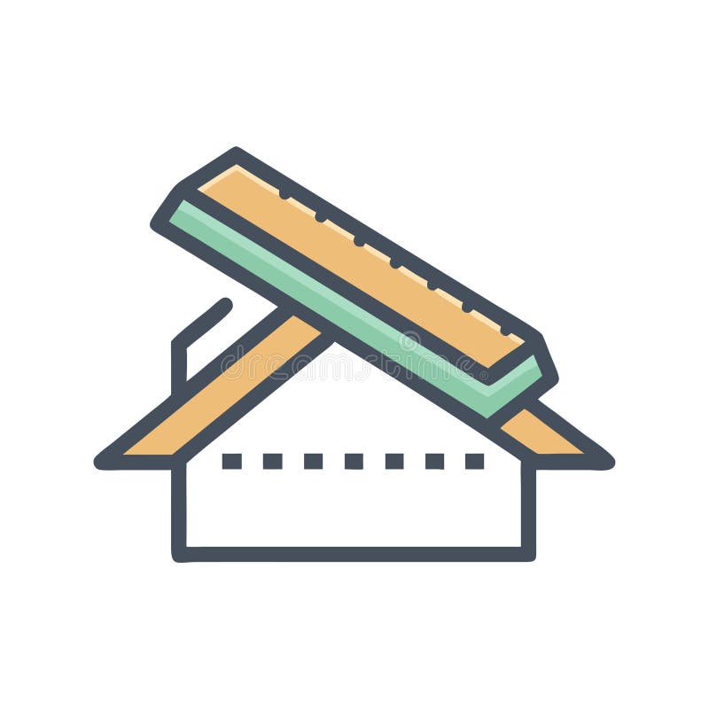 Roof Sheathing Icon for Structural Design Stock Vector - Illustration ...