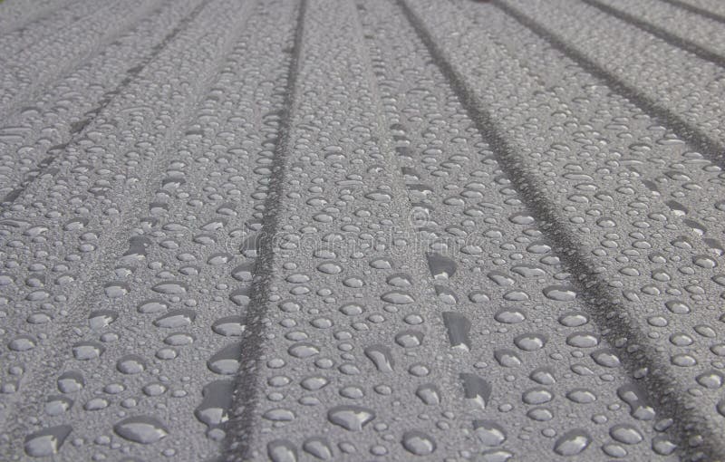 Roof Sheet Metal Profiled with Water Drops,water Bubbles on the Roof ...