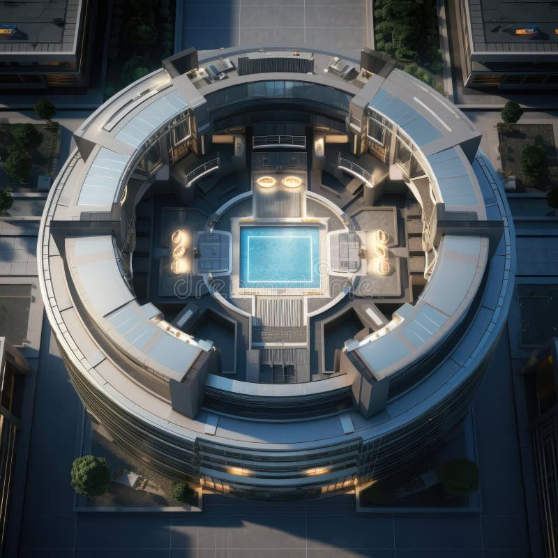 Skyscraper Top View, New Technologies Stock Photo - Image of ...