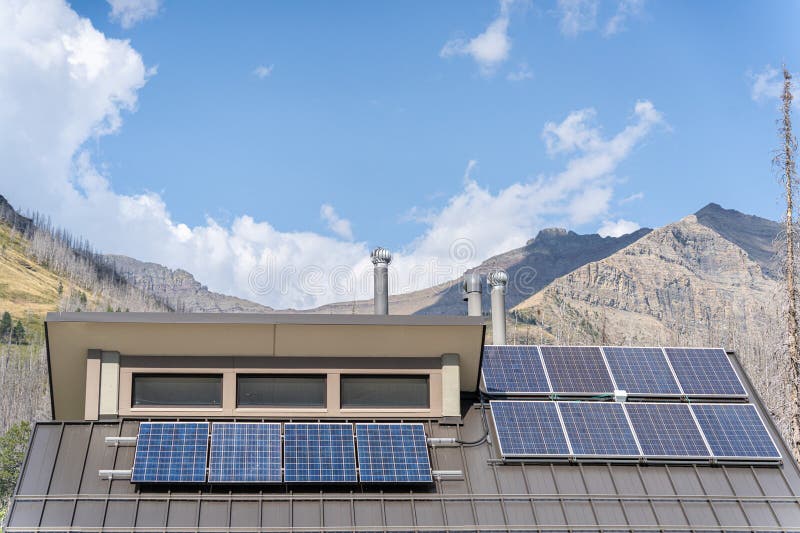 A Roof with Solar Panels To Generate Electricity Stock Photo - Image of ... A Roof with Solar Panels To Generate Electricity Stock Photo - Image of ...