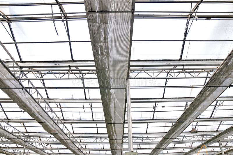 The Roof of the Steel Structure Stock Image - Image of industrial ...