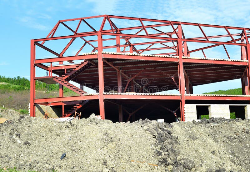 Roof Structure, Construction Stock Image - Image of iron, construction ...