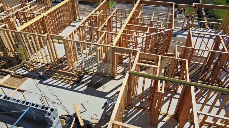 Home Framing a Single Family Under Construction Stock Video - Video of ...