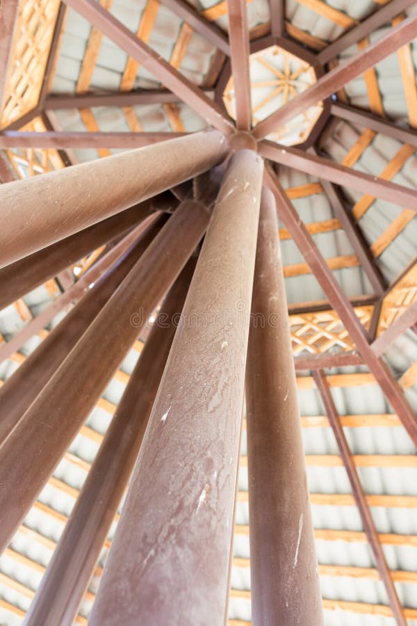 Roof Structure from the Inside As a Background Stock Image - Image of ...