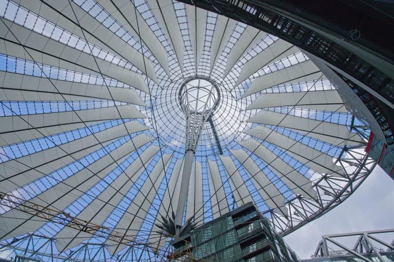 Roof Structure of the Sony Center, Berlin Editorial Image - Image of ...