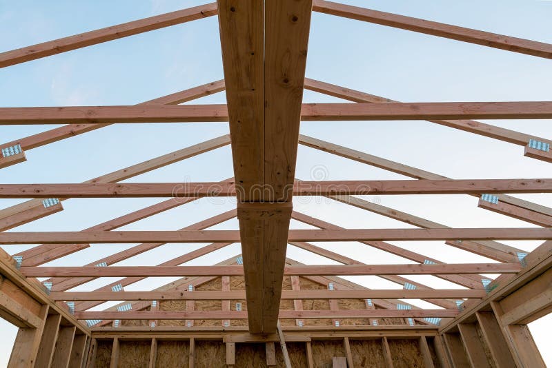 Roof Framing Home Construction Stock Photo - Image of home, property ...