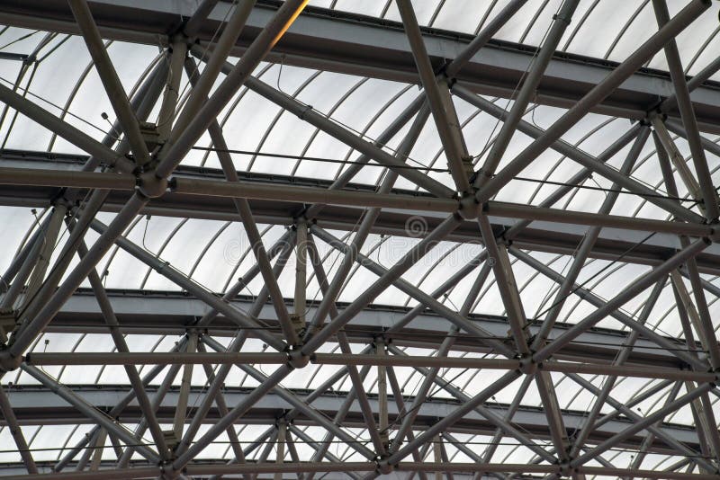 Roof Supporting Metal Structures Stock Image - Image of abstract ...