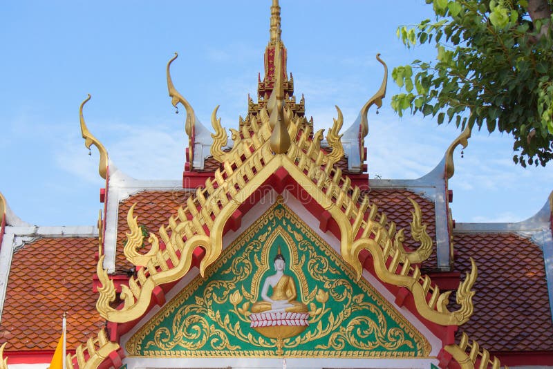 Roof of thai tample stock image. Image of thai, thailand - 43476085