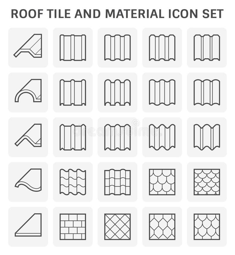 Roof tile icon stock vector. Illustration of pattern - 189179441