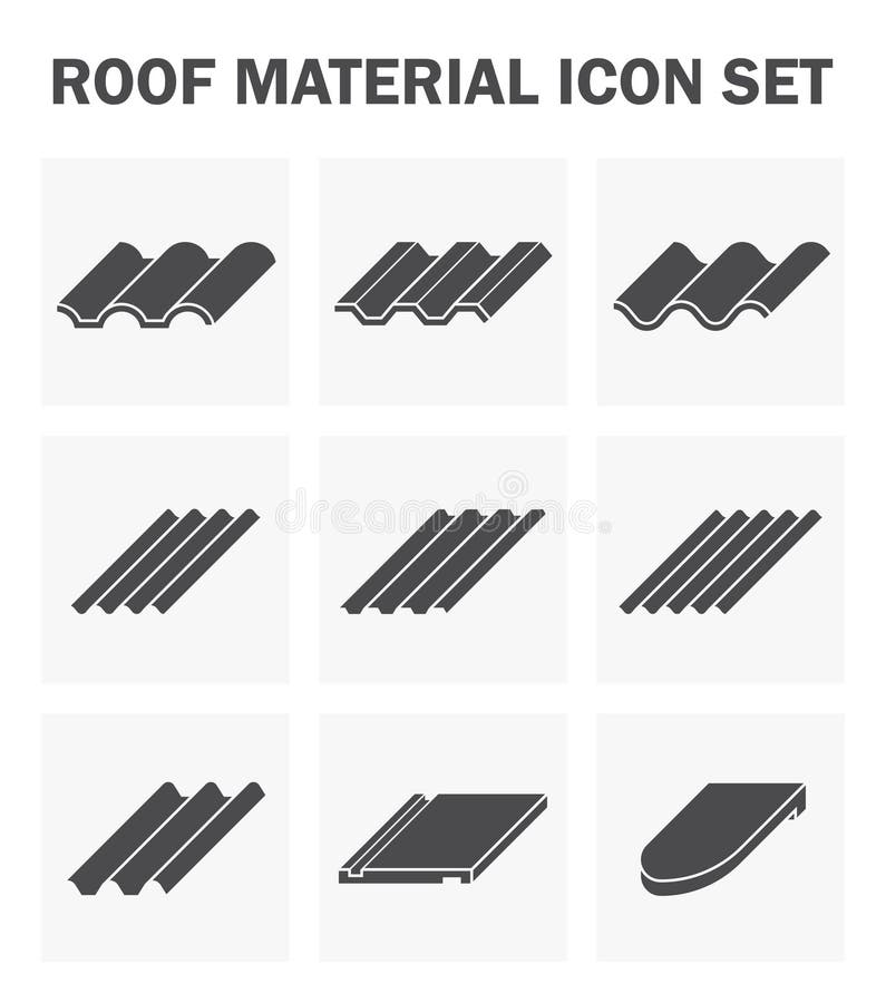 Roof tile icon stock vector. Illustration of home, plate - 100030537