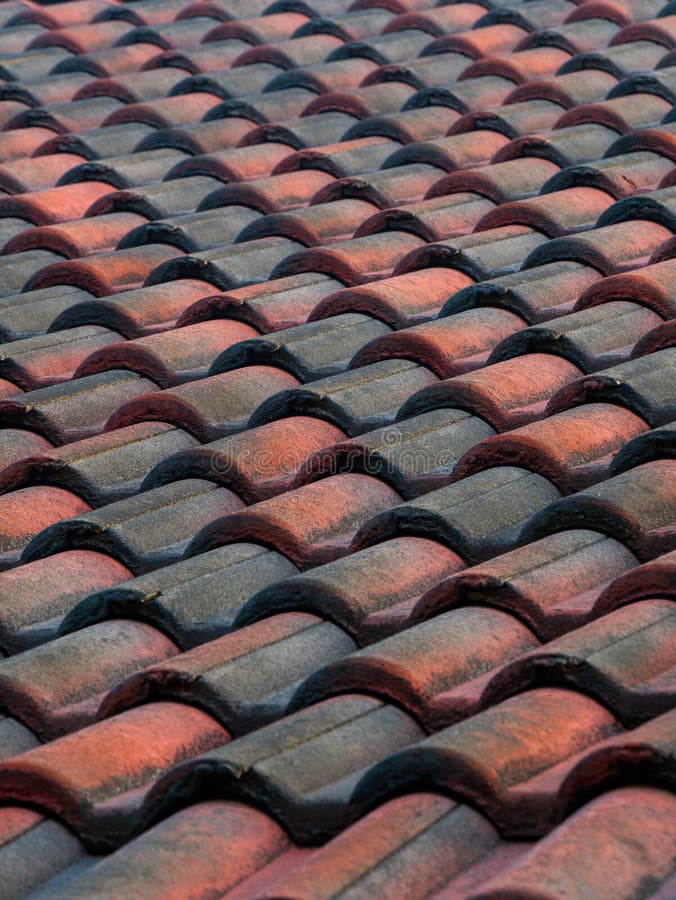 Roof Tile Pattern. Old Roof Top Stock Image - Image of exterior ...