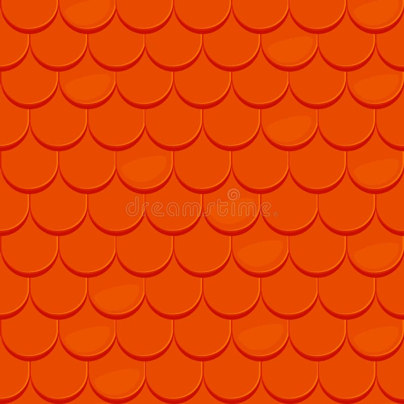 Roof Tile Seamless Pattern, Roofing Background Stock Vector ...