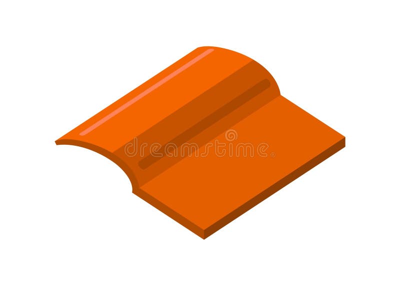 Roof Tile. Simple Flat Illustration in Isometric View. Stock Vector ...
