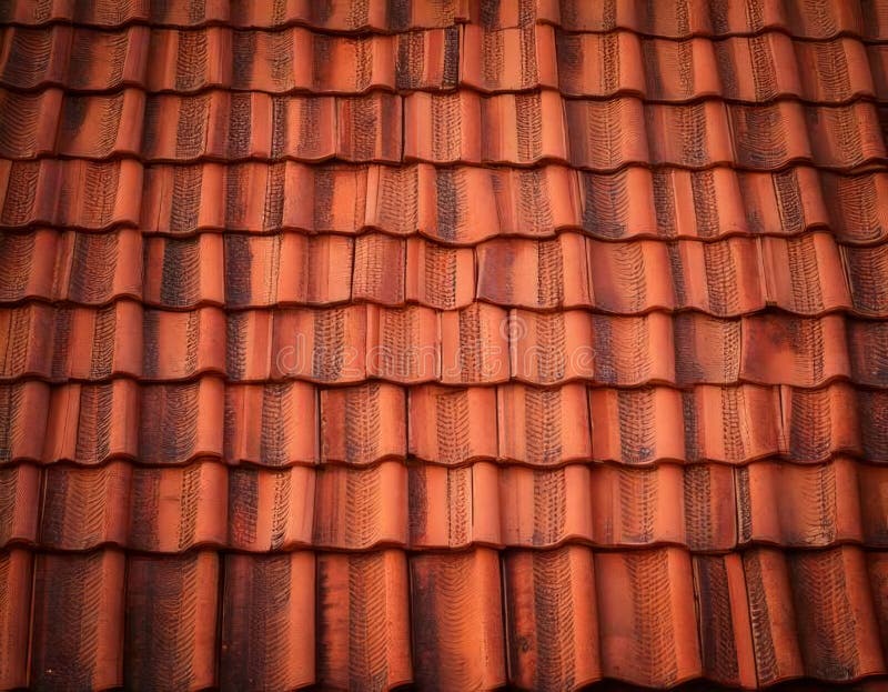 Roof Tiles Background. Panoramic Format Stock Illustration ...