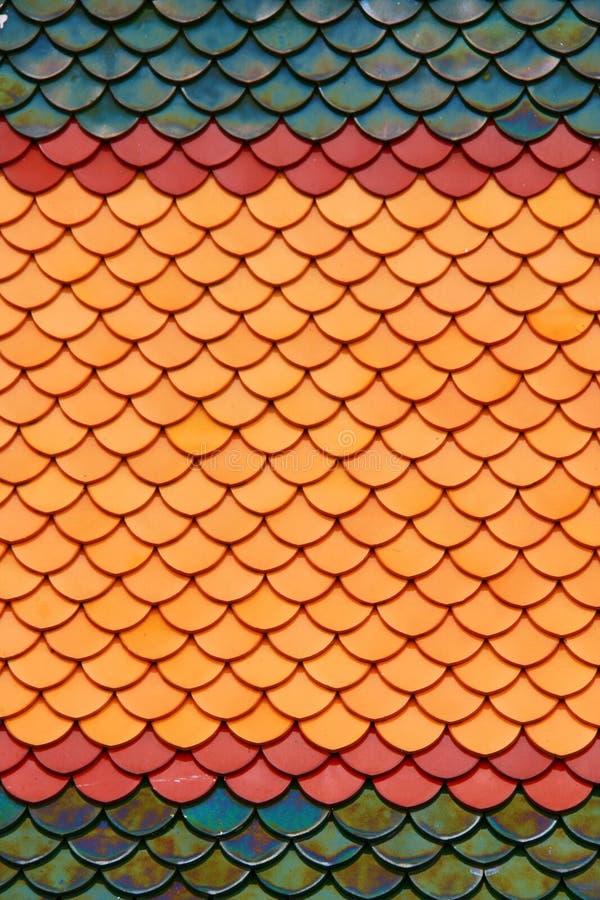 Roof Tiles of Classic Buddhist Temple Stock Photo - Image of tiles ...
