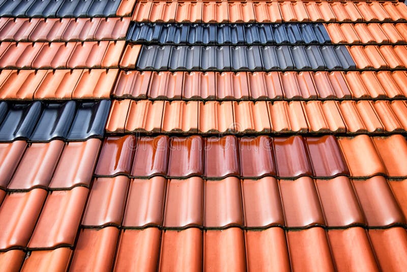 Different Roof Tiles - Close Up Stock Image - Image of orange, home ...