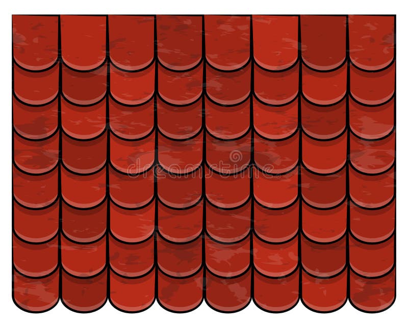 Roof Tiles Texture Beautiful Banner Wallpaper Design Illustration Stock