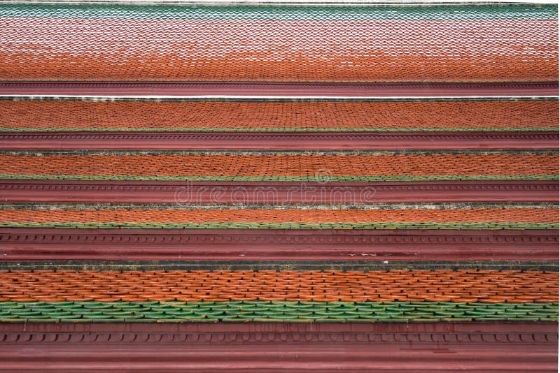 Roof Top Background Texture Green and Orange Color Stock Image - Image ...
