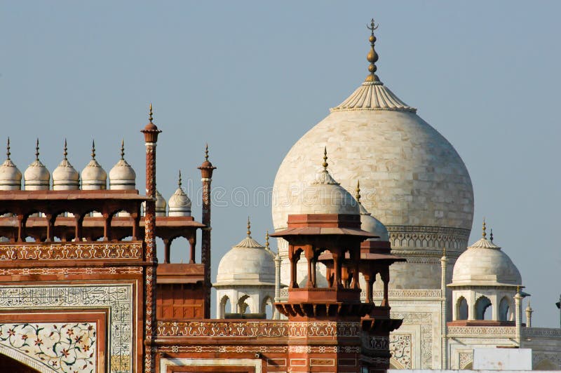 Roof Top of Taj Mahal stock photo. Image of landmark - 19845936