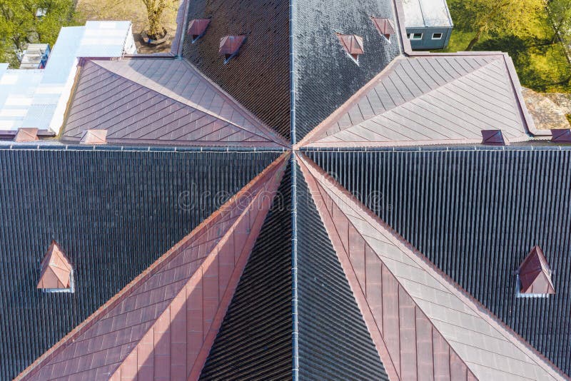 Roof Top View Geometric Lines Stock Image - Image of modern, high ...