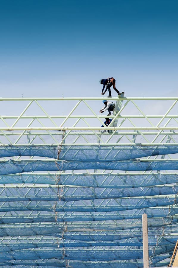 High steel worker stock image. Image of urban, careful - 3974983