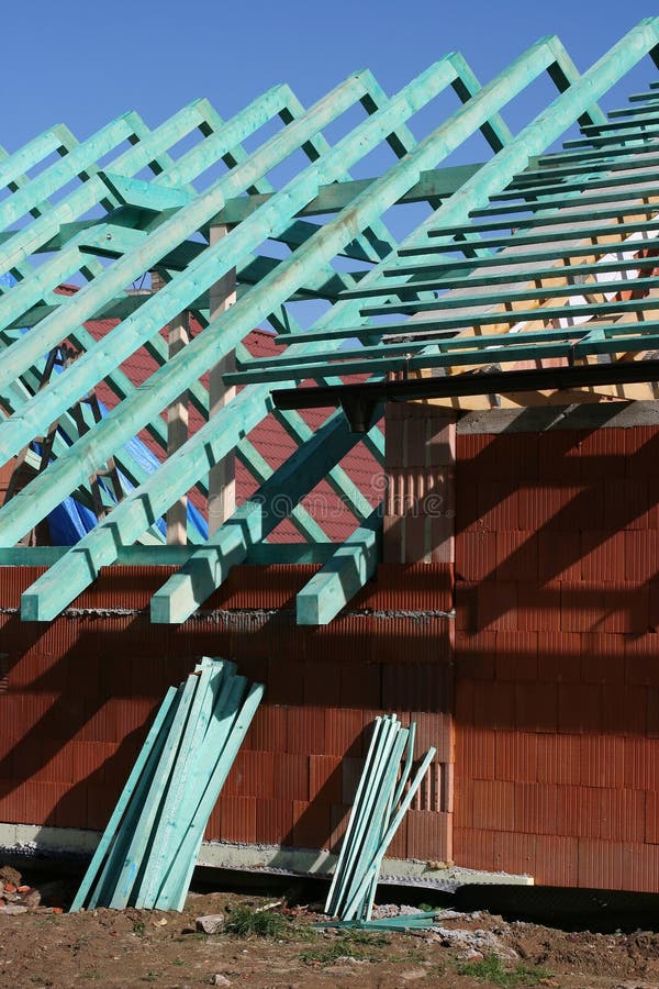 Roof trusses 5 stock photo. Image of struts, frame, architecture - 34646044