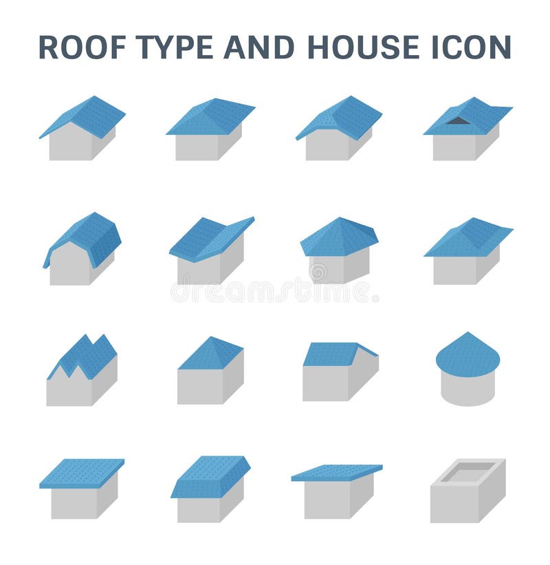 Roof type icon stock vector. Illustration of material - 100501853