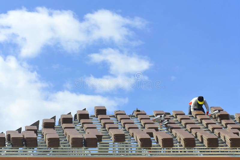 Roof under construction stock photo. Image of builder - 149203474