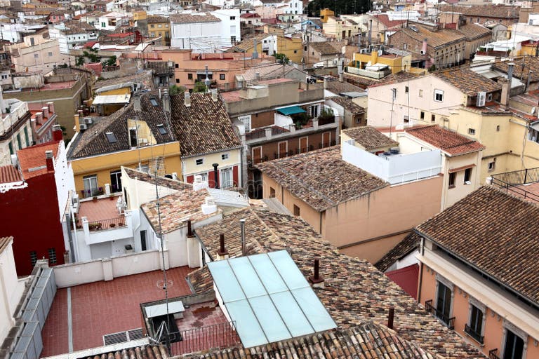 Roof of Valencia, Spain stock image. Image of structure - 40729837
