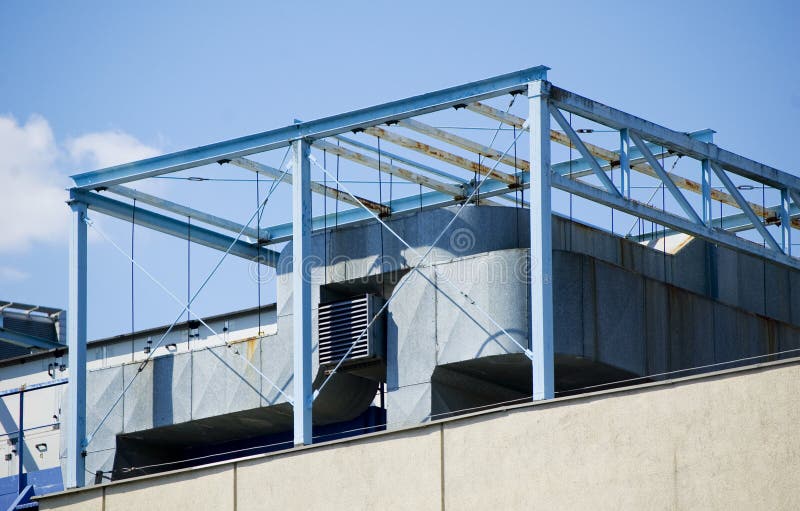 Roof Ventilation Ducts with Galvanized Steel Coating Stock Image ...