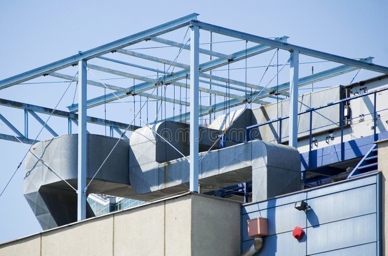 Roof Ventilation Ducts with Galvanized Steel Coating Stock Photo ...