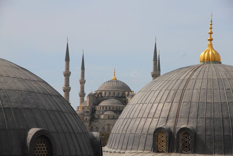 Roof View on the Blue Mosque Stock Photo - Image of istanbul, byzantine ...