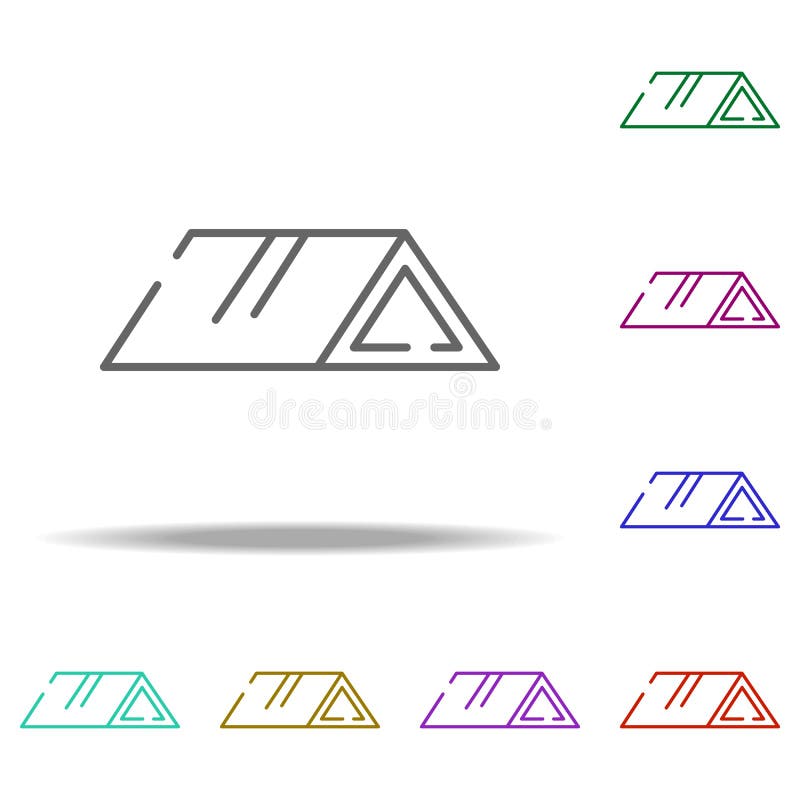 Roof, Window Icon. Elements of Construction in Multi Color Style Icons ...