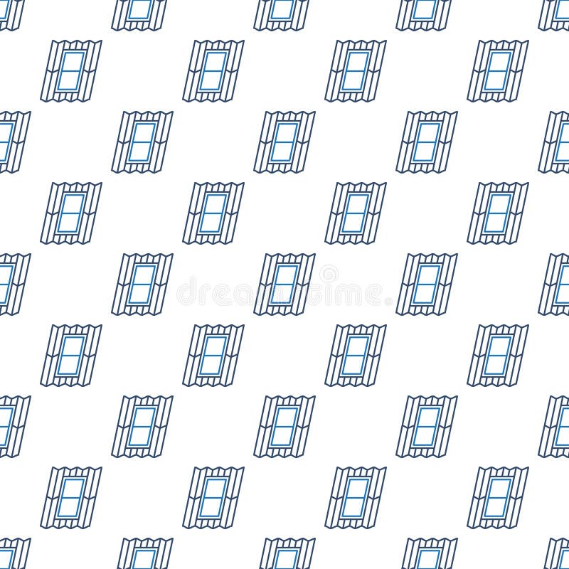 Roof Window Vector Skylight Concept Linear Seamless Pattern Stock ...