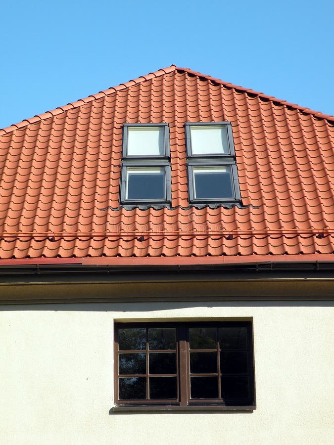 Roof windows stock photo. Image of horizontal, construction - 15789044